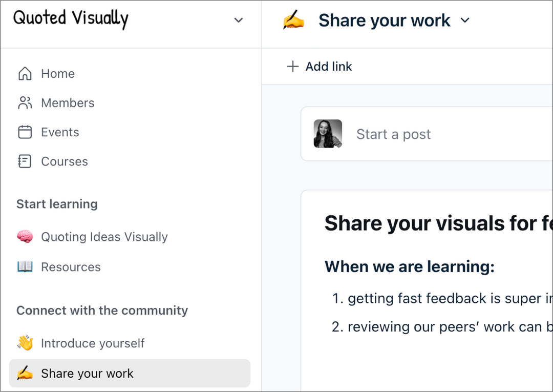 Course – Quoted Visually